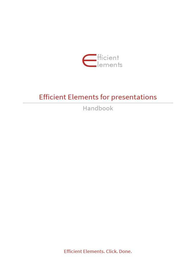 Efficient Elements For Presentations: Fficient Lements | PDF ...