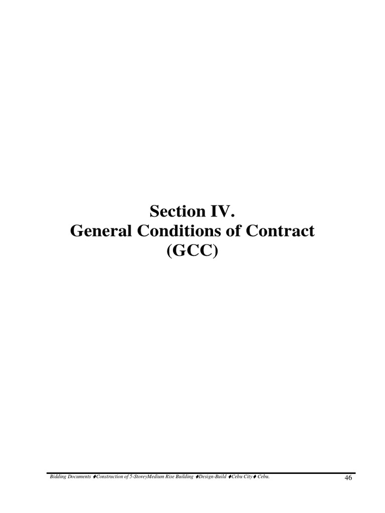 Section IV. General Conditions of Contract (GCC) | PDF | Independent Contractor | Insurance
