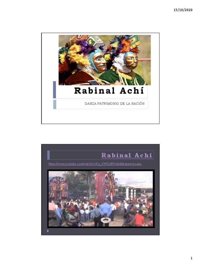 Rabinal Achí | PDF | Unesco | Pueblos mayas