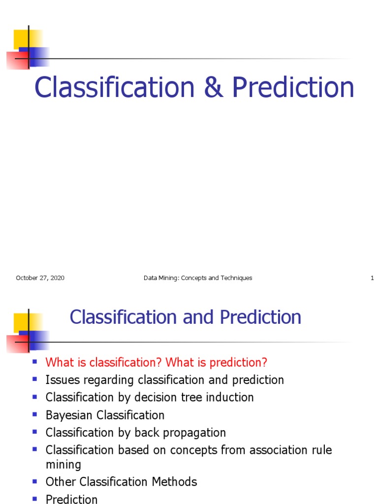 Classification And Prediction Pdf Statistical Classification 2717