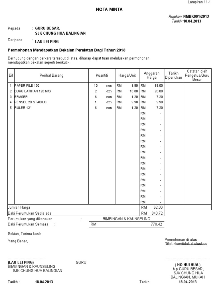 Nota Minta Ceramah Keselamatan Jalan Raya | PDF