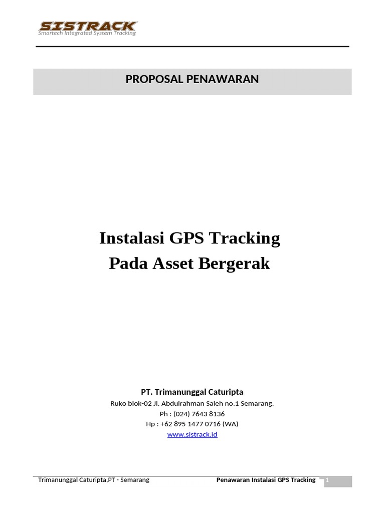 Sistrack GPS Tracking Indonesia | PDF