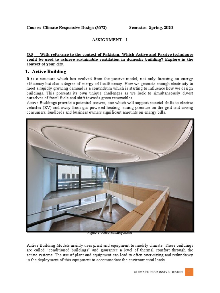 Figure 1: Active Building Model | PDF | Ventilation (Architecture ...