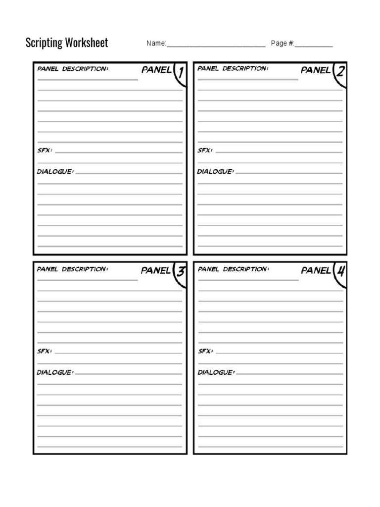 Scripting Worksheet: Name: - Page # | PDF