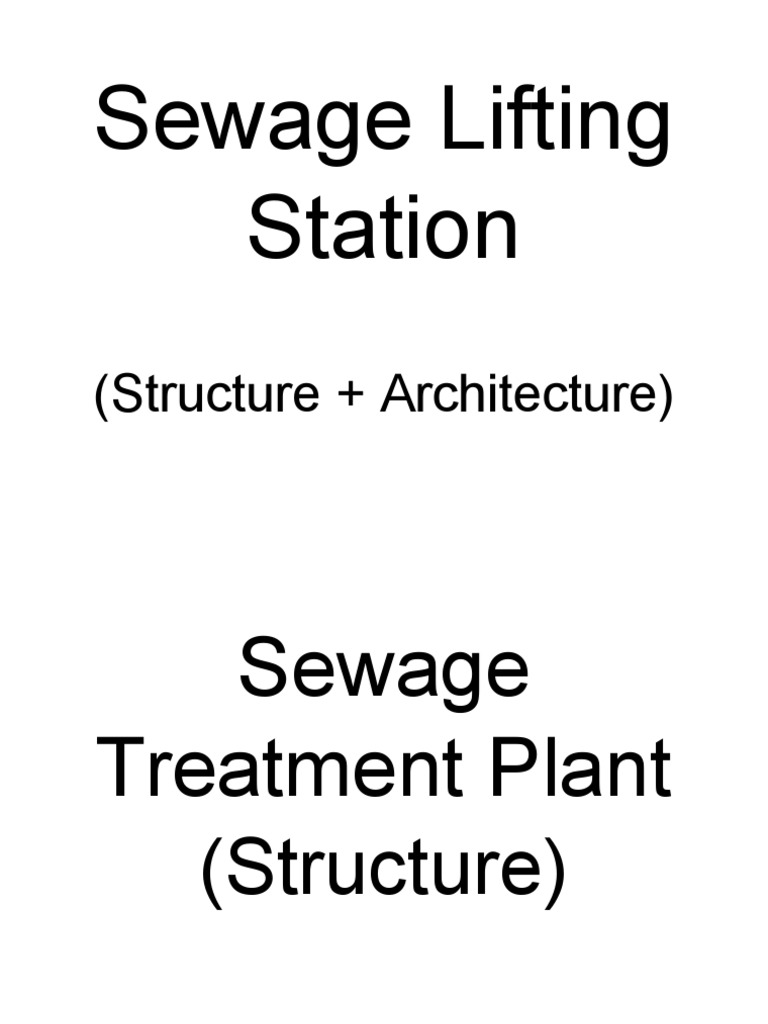 Sewage Lifting Station: (Structure + Architecture) | PDF