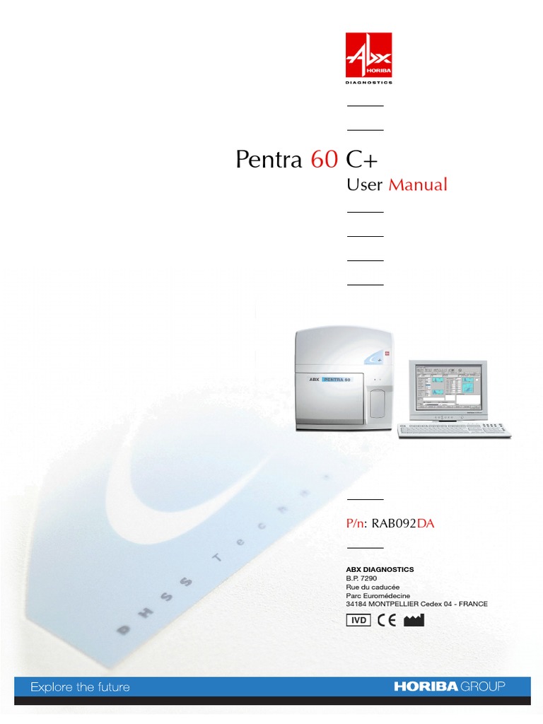 Pentra 60C+ User Manual | PDF | Menu (Computing) | White Blood Cell