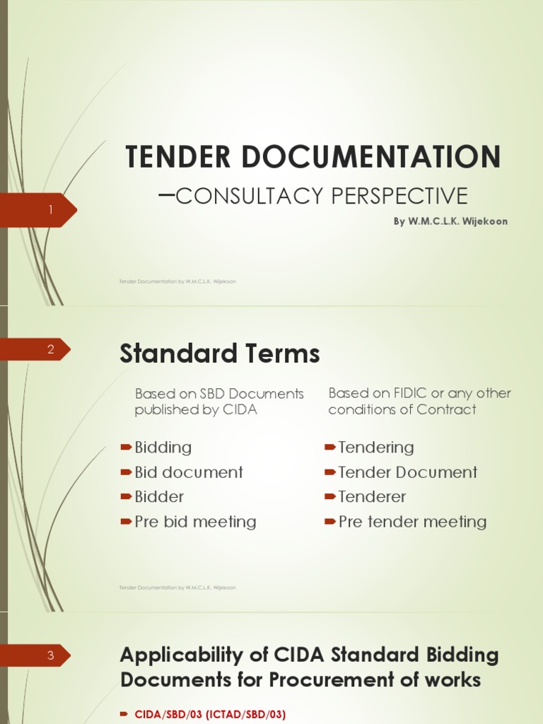 Guide to Developing Effective Tender Documentation | PDF | Arbitral ...