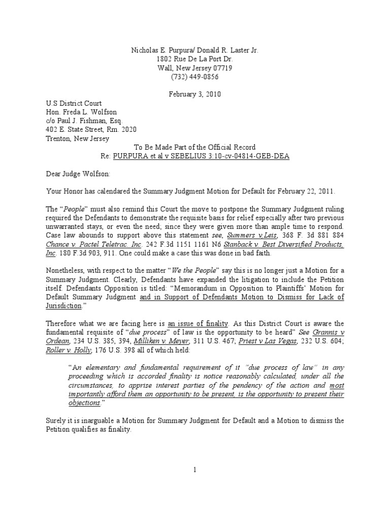 Request for Oral Argument in Case | PDF | Summary Judgment | Judgment (Law)