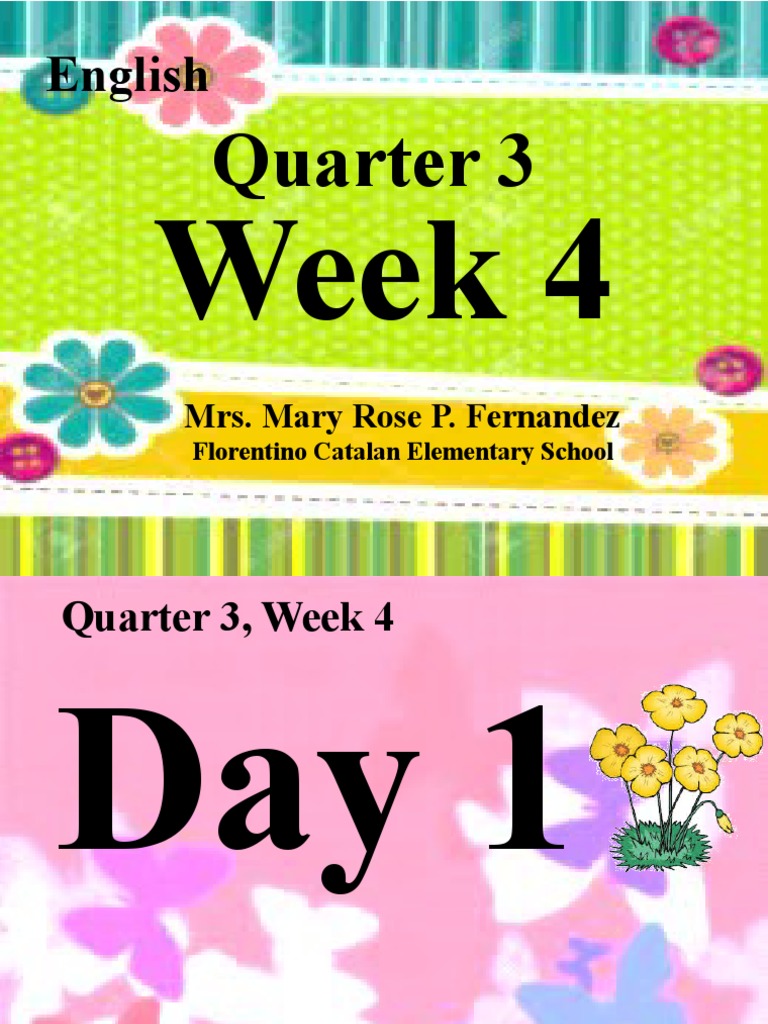 QUARTER 3, WEEK 4 ENGLISH Inkay - Peralta | PDF