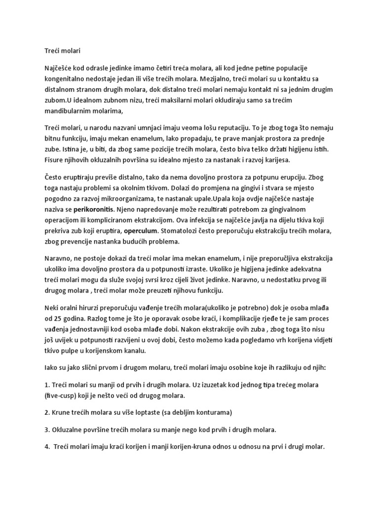 Dens Molaris Tertius | PDF