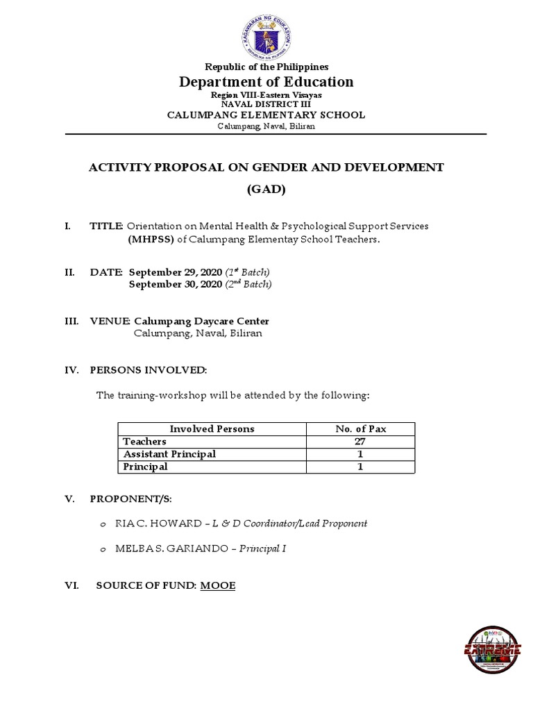 Mental Health Orientation Proposal for Teachers | PDF | Mental Health ...