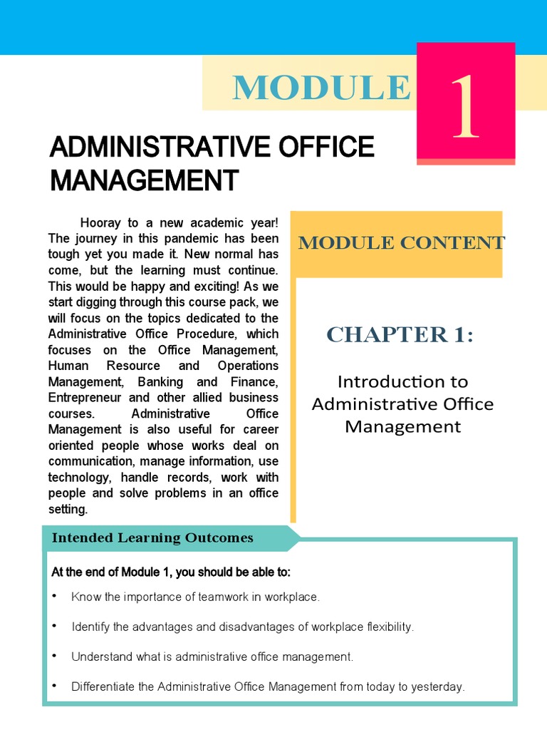 Administrative Office Management: Module Content | PDF | Human ...