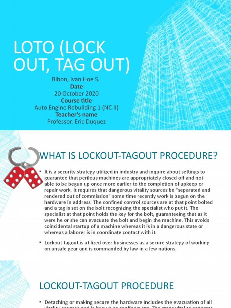 LOTO Procedure Guide | PDF | Safety | Business