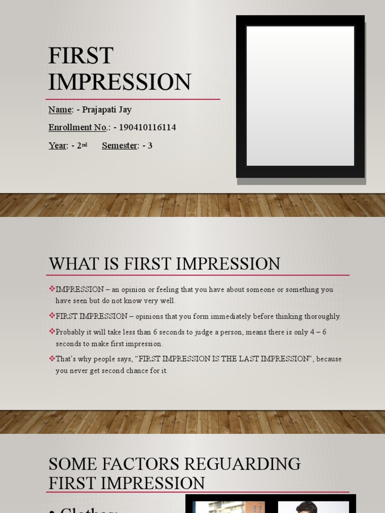 First Impression | PDF