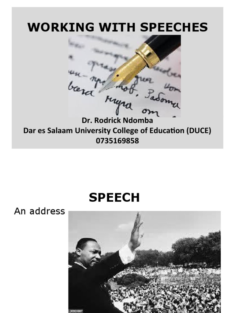 Working With Speeches | PDF | Speech | Humour