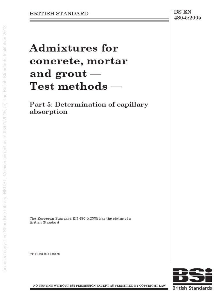BS en 480-5-2005 PDF | PDF | Concrete | Nature