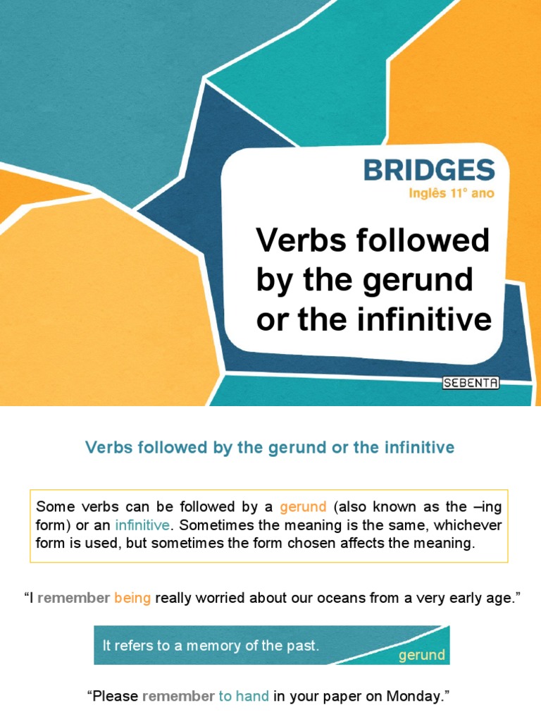 Verbs Followed by Gerund or Infinitive | PDF | Grammatical Conjugation ...