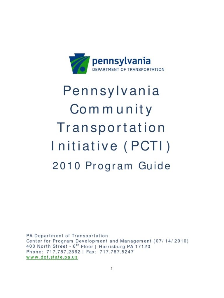 PennDOT PCTI Program Guide | Transport | Easement