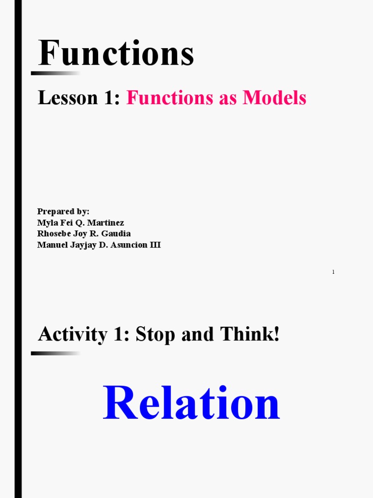 Real-Life Function Examples and Models | PDF | Fare | Function ...