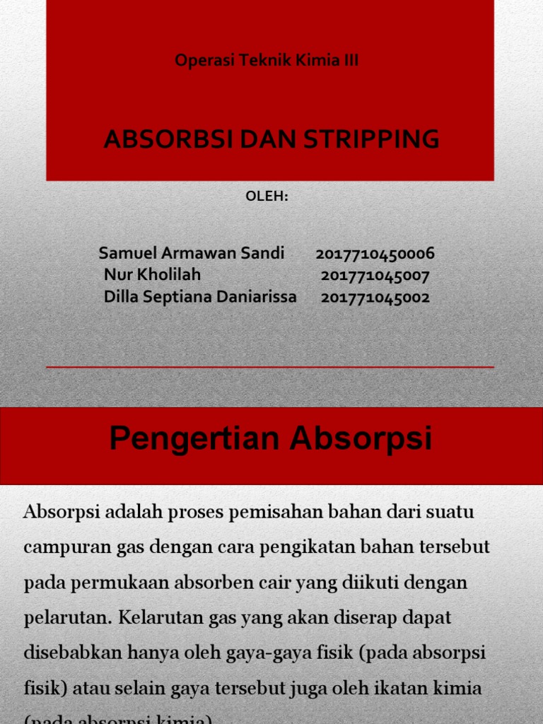 Absorbsi Dan Stripping | PDF