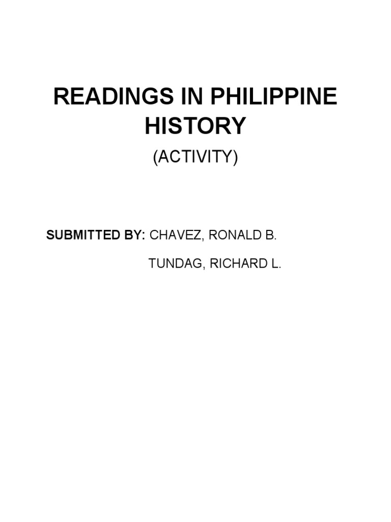 Readings in Philippine History: (Activity) | PDF | Age Of Discovery ...