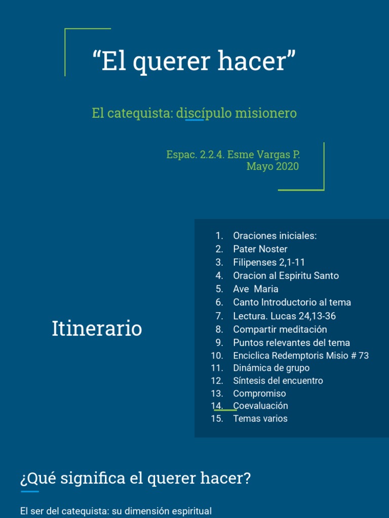 El Querer Hacer PDF | PDF | Jesús | Comportamiento religioso y experiencia