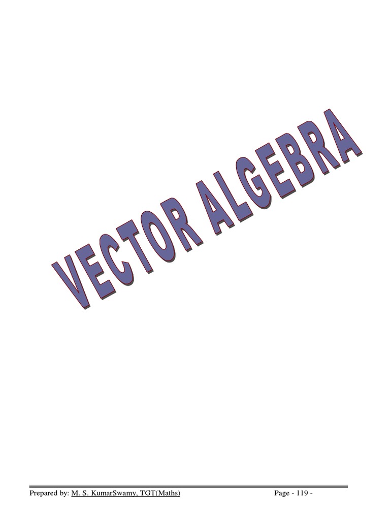 Maths Xii Chapter 10 Vector Algebra | PDF | Euclidean Vector | Triangle