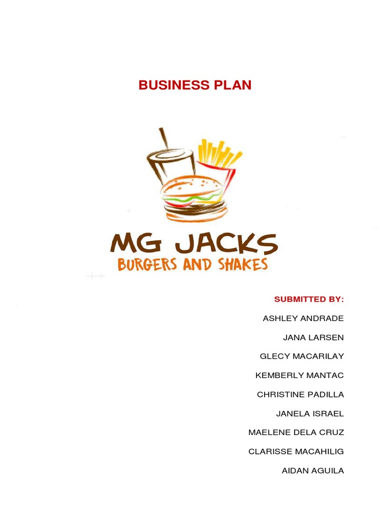 MG Jacks Burger and Shake Business Plan | PDF | Return On Investment ...