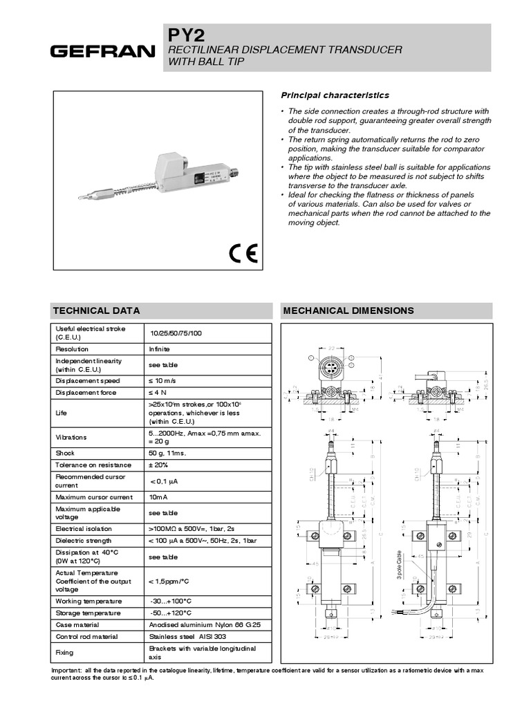 Data Sheet Py2 PDF | Download Free PDF | Electrical Connector | Electrical Resistance And ...