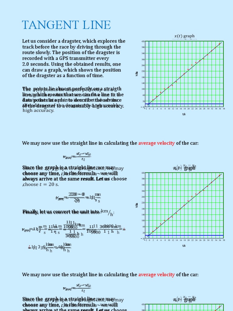 Tangent Line | PDF | Velocity | Acceleration