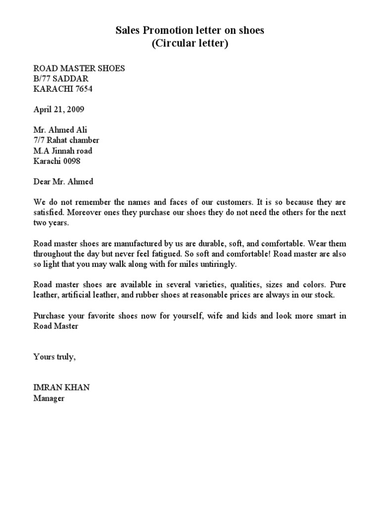 Sales Letter Template | PDF | Business