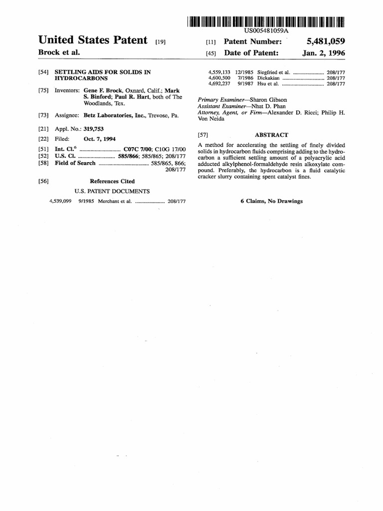 Accelerating the Settling of Spent Fluid Catalytic Cracker Catalyst ...