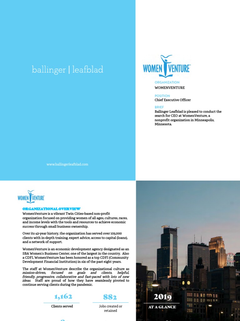 Executive Position Profile - WomenVenture - CEO | PDF | Saint Paul ...