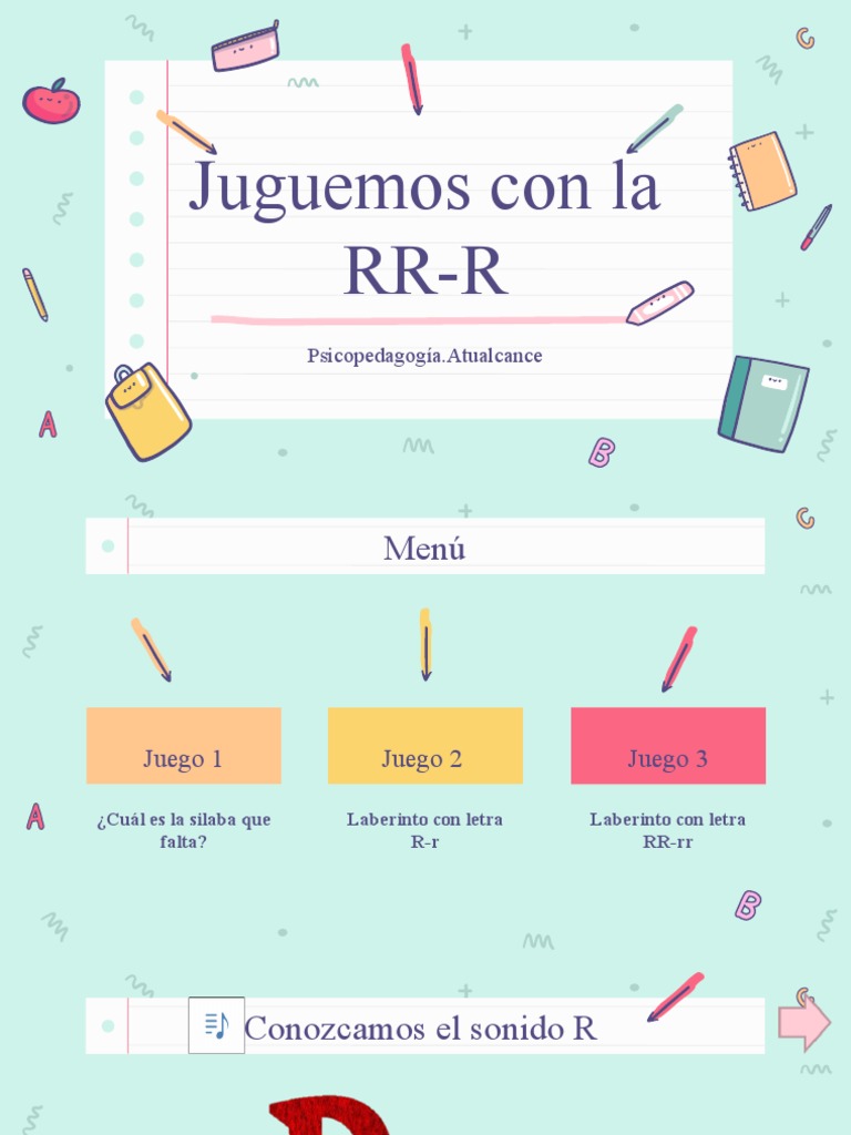 Juegos de Letras R y RR para Niños | PDF