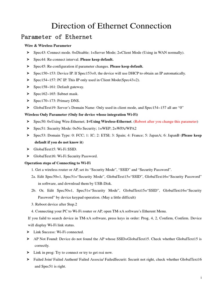 Direction of Ethernet Connection | PDF | Wi Fi | Network Protocols