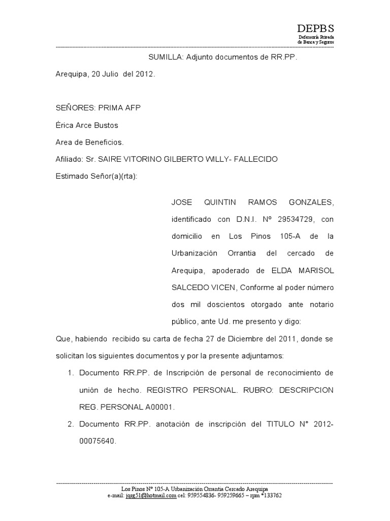 Afp Prima Presento RR PP | PDF | Información del gobierno | Gobierno