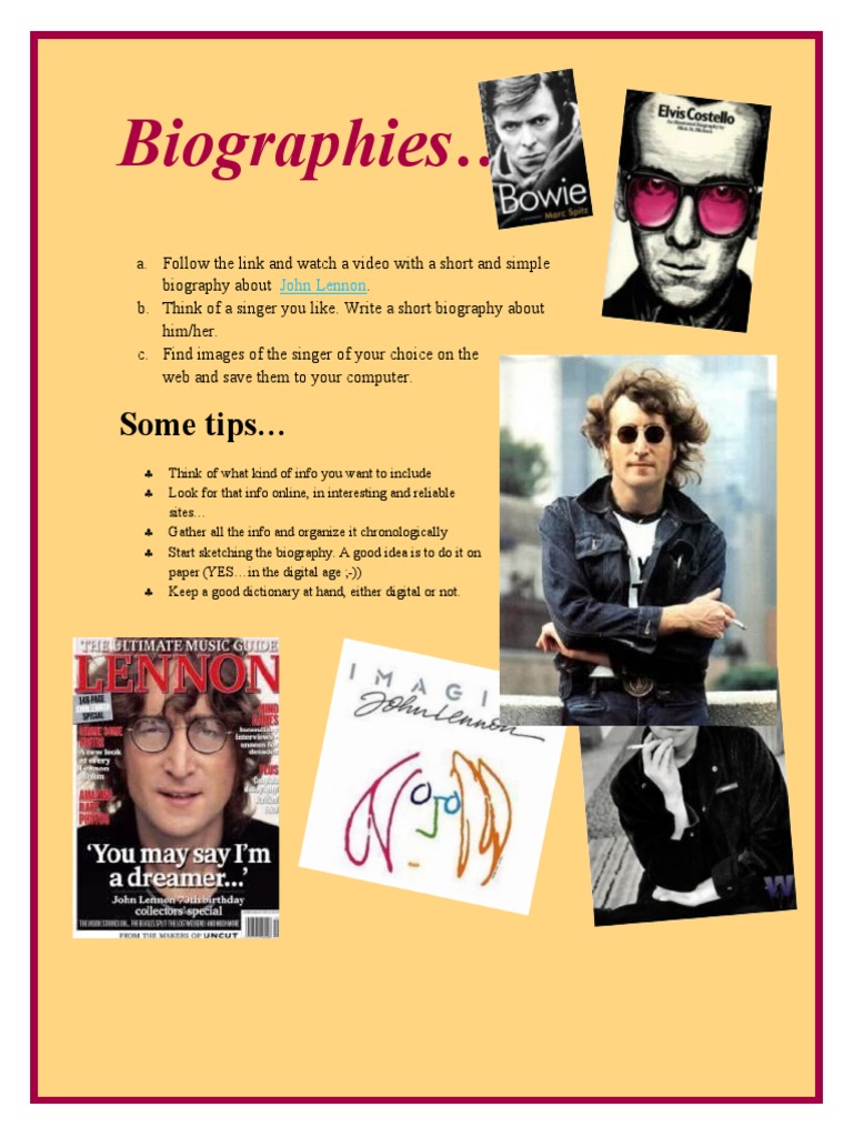 How to Write a Singer's Biography | PDF