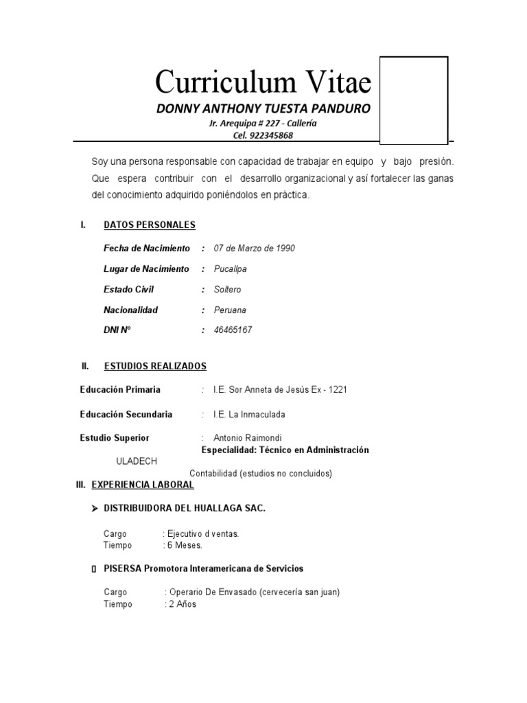 Ejemplo Curriculum | PDF | Aprendizaje | Educación avanzada