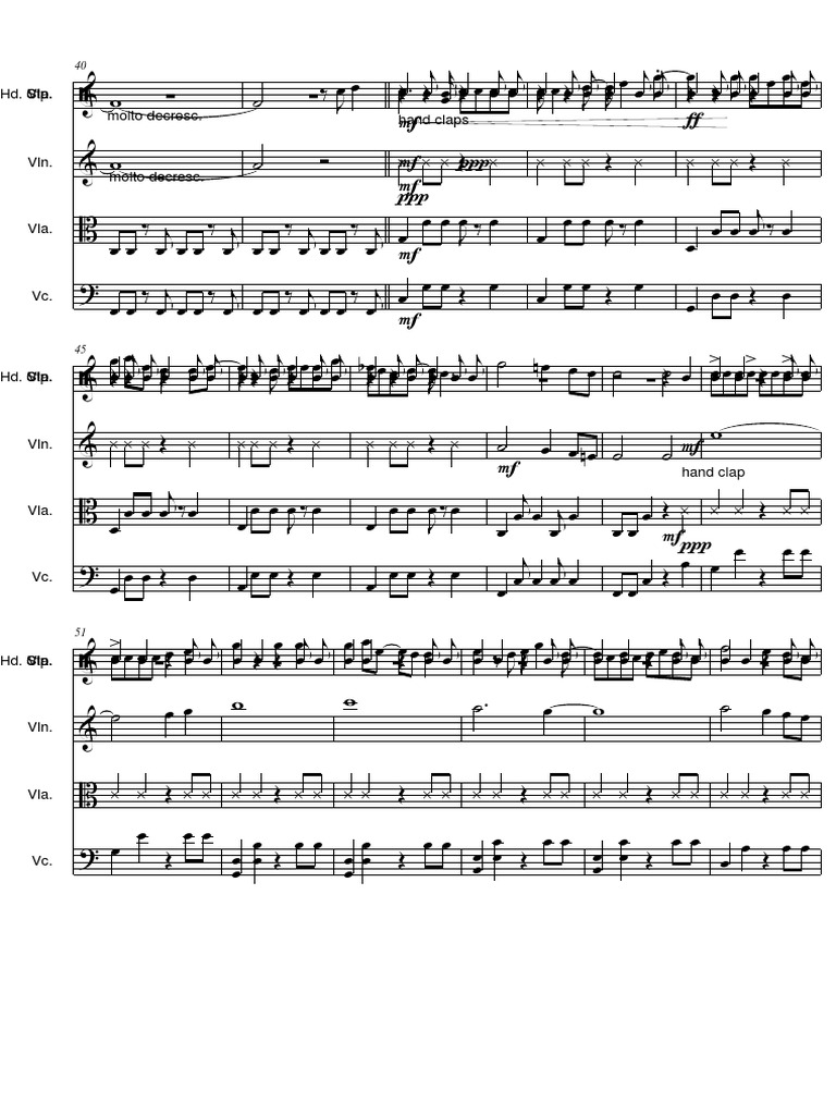 Hand Clap Music Notation Guide | PDF