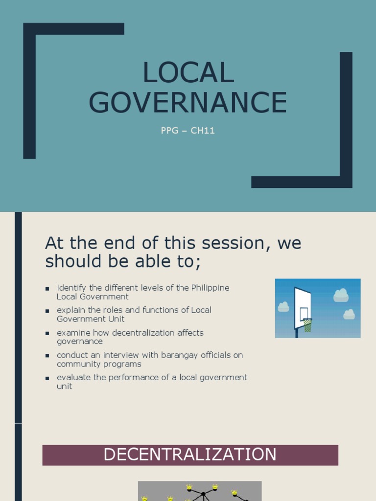 Philippine Local Governance Overview | PDF | Devolution | Federalism