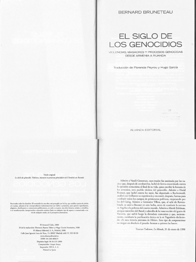 Bernard Bruneteau. El Siglo de Los Genocidios C | PDF
