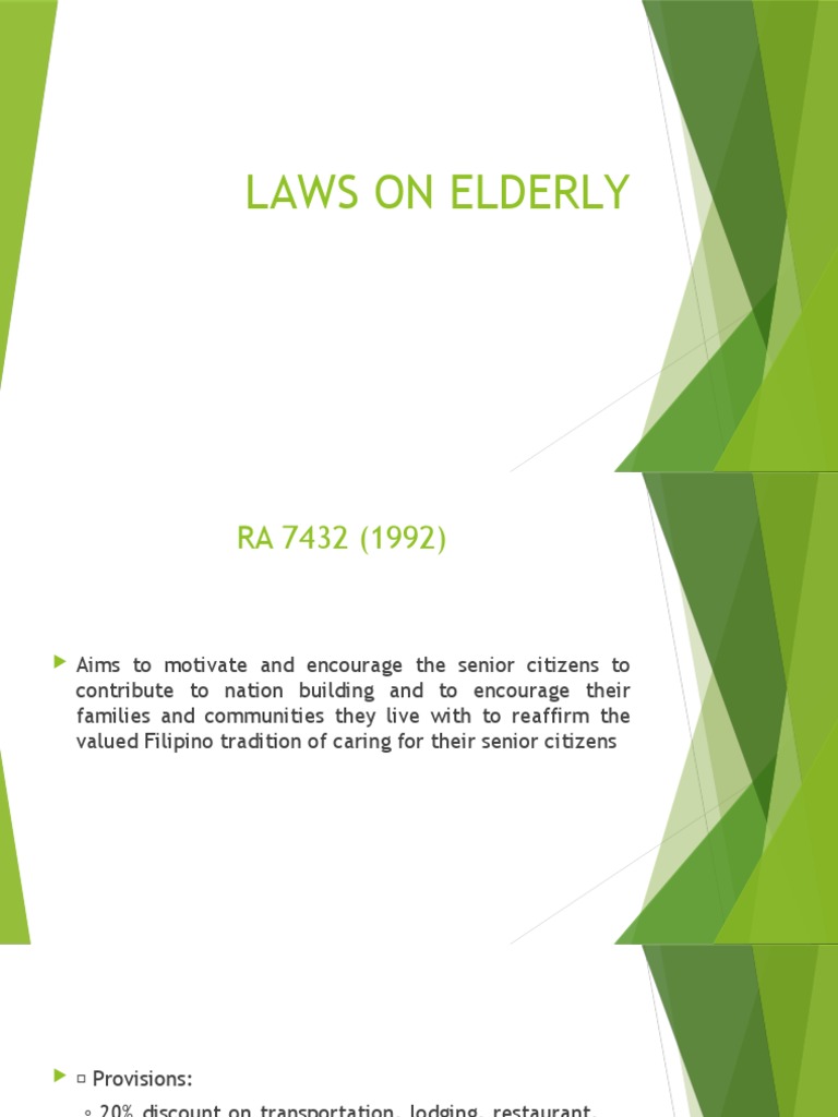 Laws On Elderly | PDF