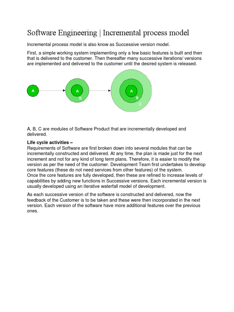 Incremental Process Model | PDF | Systems Engineering | Software Engineering