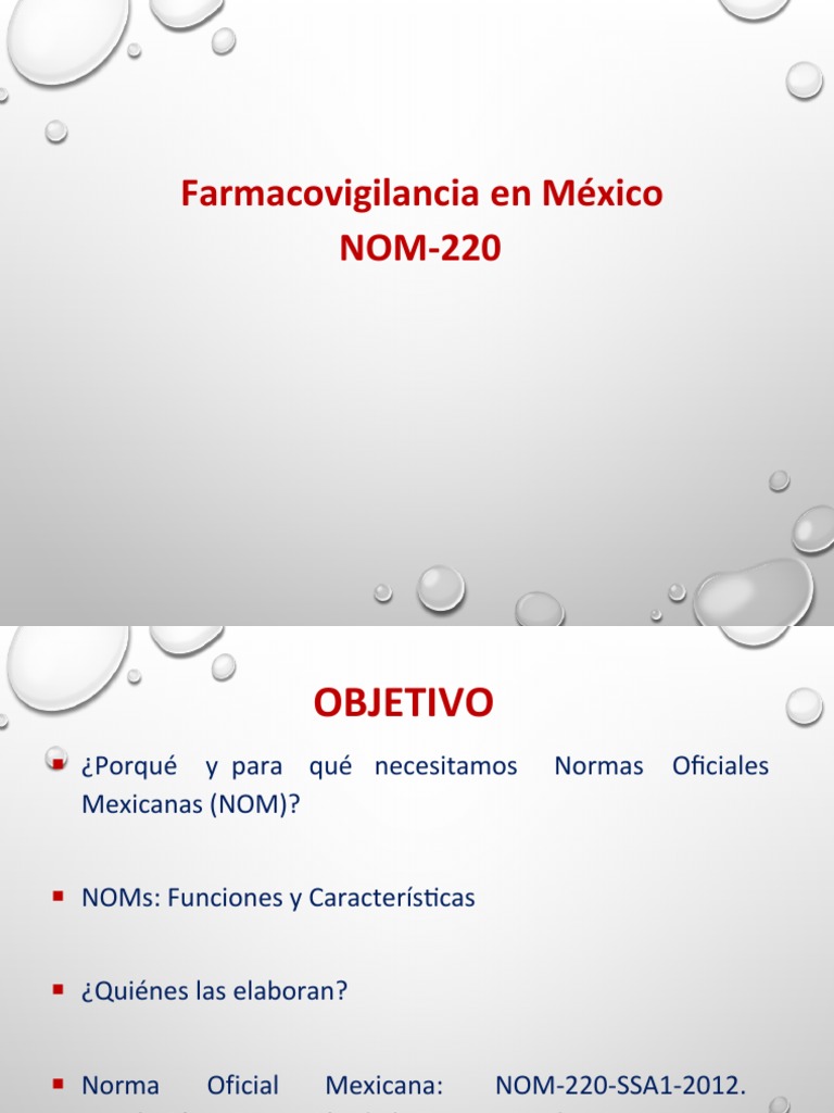 Presentacion NOM 220 | PDF | México | Medicamentos con receta