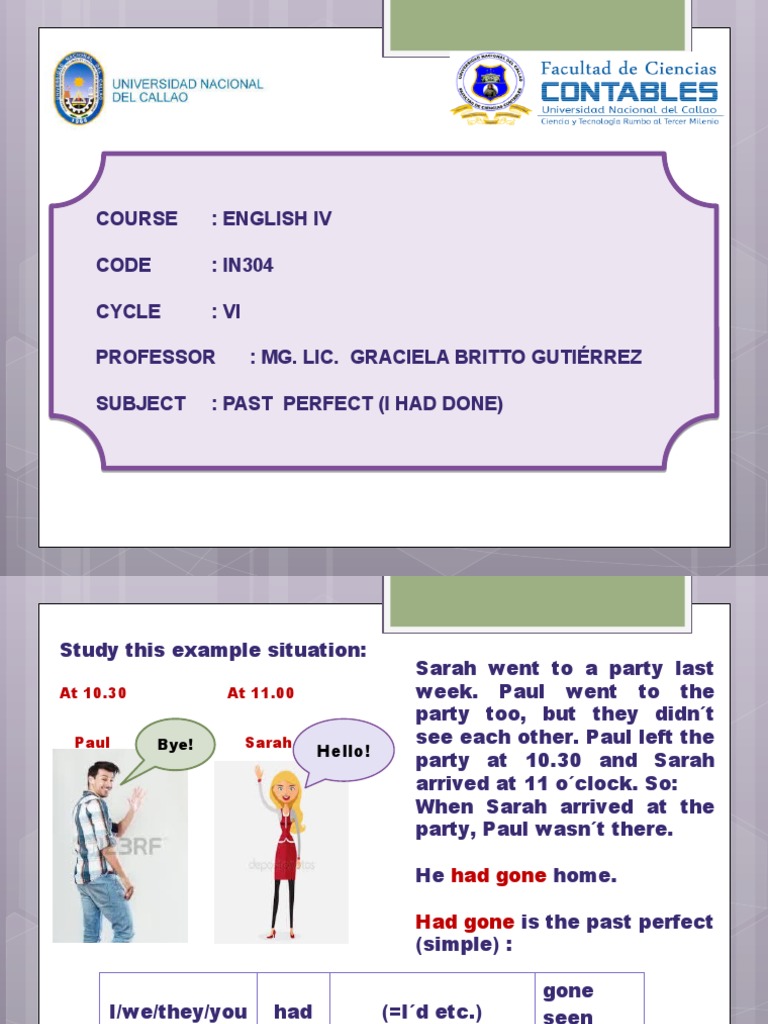 Past Perfect (I Had Done) | PDF | Grammar | Language Mechanics