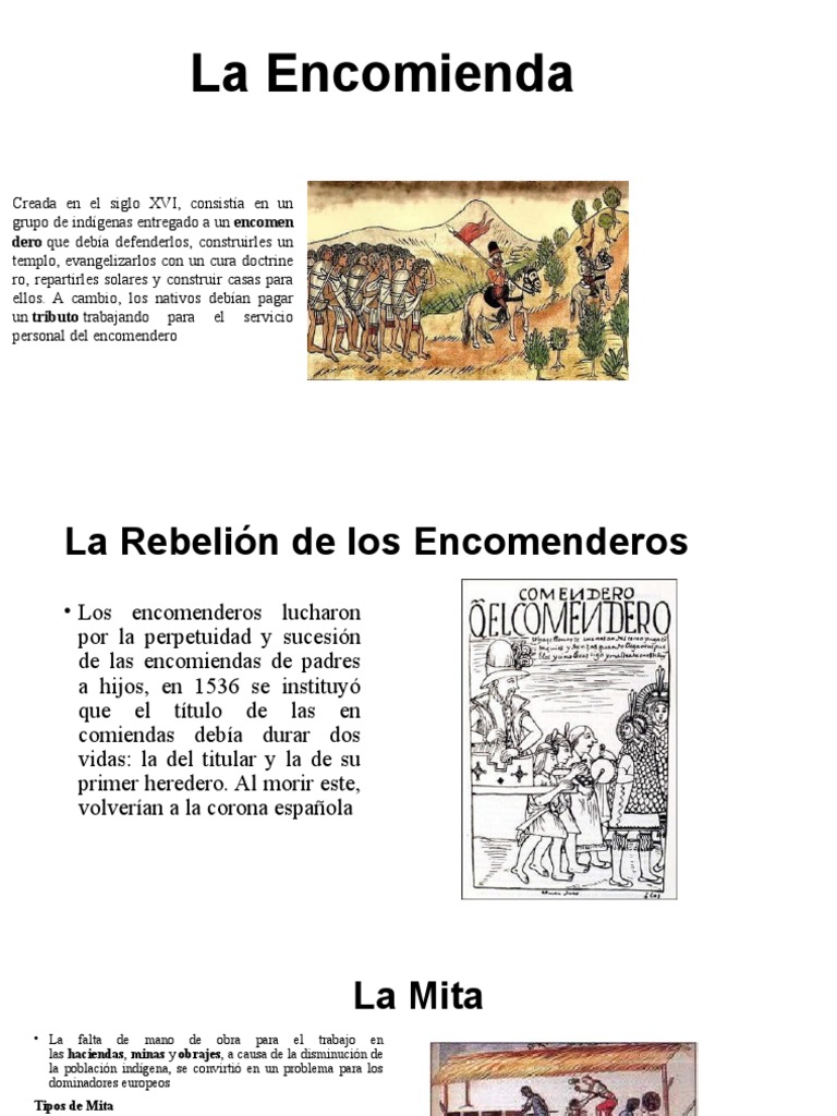 La Encomienda y la Mita en el Siglo XVI | PDF