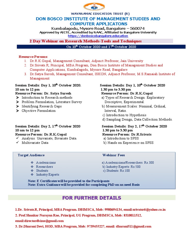 Research Webinar Flyer Final Revised | PDF | Statistics | Scientific Method