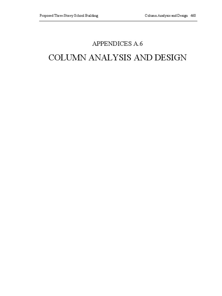 Column Analysis and Design: Appendices A.6 | PDF | Beam (Structure) | Building