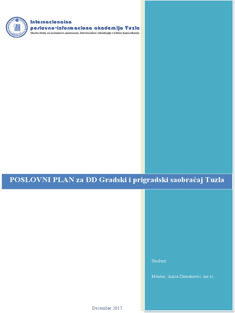 Poslovni Plan | PDF