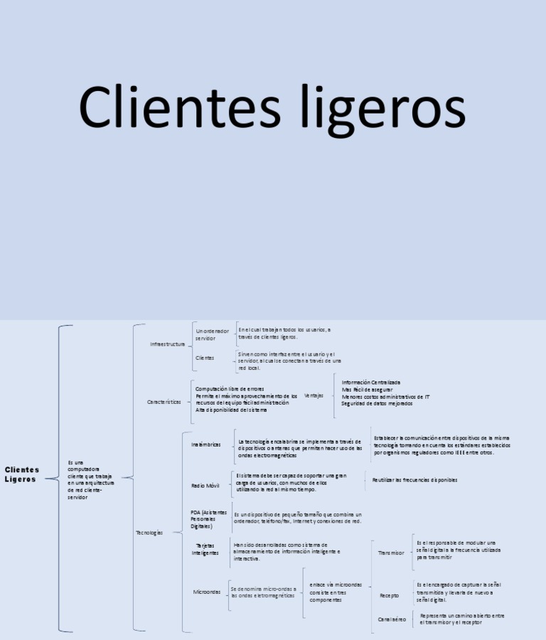 Clientes Ligeros PDF | PDF | Transmisor | Servidor (Computación)